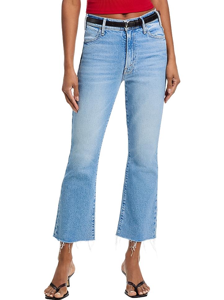MOTHER Lil Hustler High Rise Crop Fray Jeans